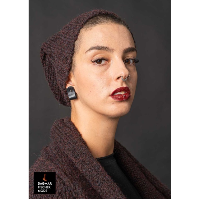 Kurzer Grobstrickpullover STAPPO von studiob3 in black, pearl & smoke burgundy - dagmarfischer ...